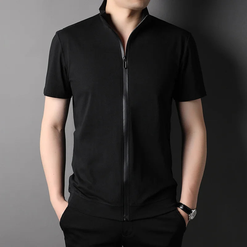 Men's Short Sleeve Zip-Up Tops: Style Meets Comfort – Model Mannequin